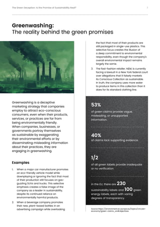 The Green Deception: Is the Promise of Sustainability Real? | PDF