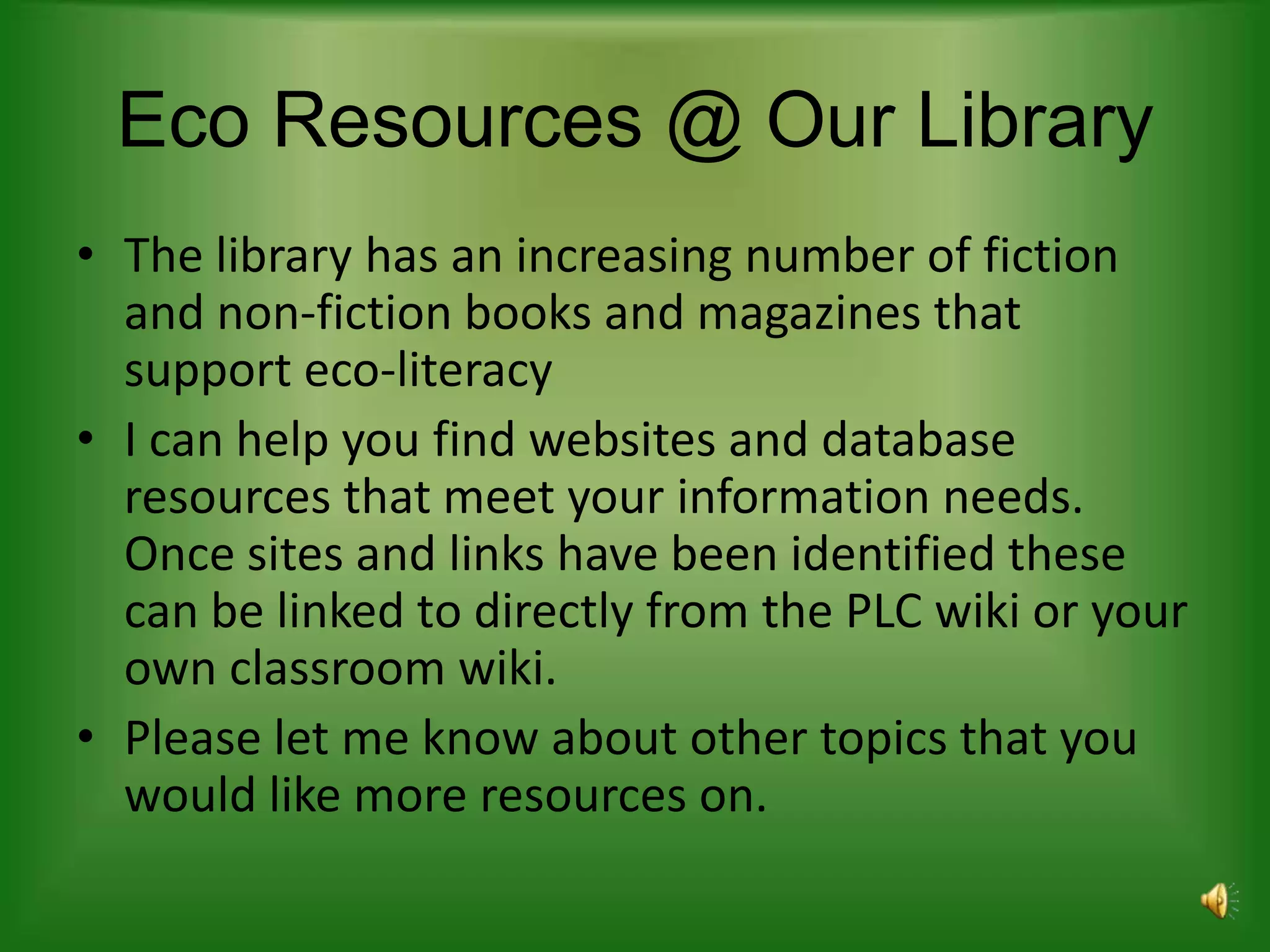 The Green Library | PPTX