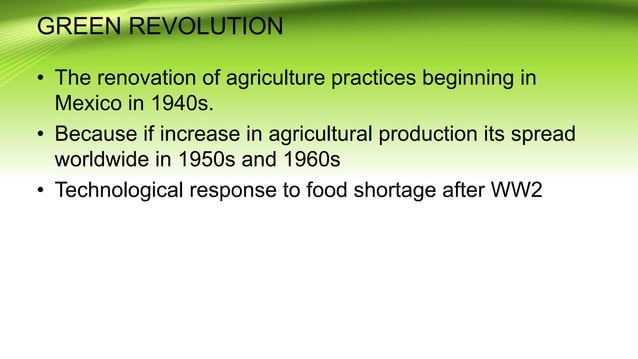 The Green Revolution-1.pptx | Agriculture | Industries