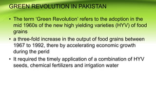 The Green Revolution in pakistan pptx | PPTX