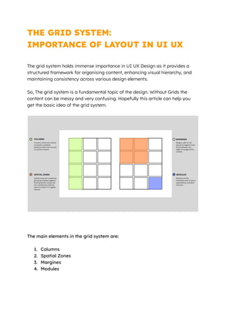 The Grid System: Importance of grid system in UI UX Design | PDF