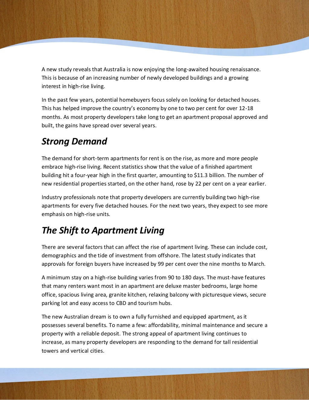 The growing demand for australia’s high rise buildings