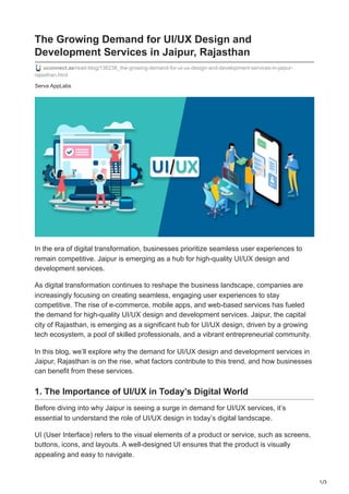 The Growing Demand for UIUX Design and Development Services in Jaipur, Rajasthan.pdf