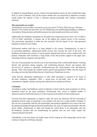 The Growing Importance of Paramedical Courses in the Healthcare ...