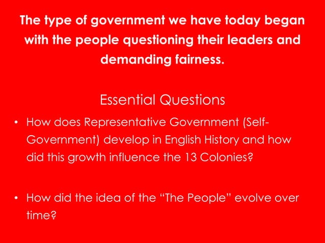 The Growth of Representative Government | PPTX