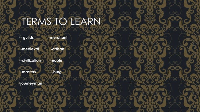 THE GROWTH OF TOWNS AND CITIES IN EUROPE DURING THE MIDDLE AGES (500 A ...