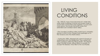 THE GROWTH OF TOWNS AND CITIES IN EUROPE DURING THE MIDDLE AGES (500 A ...