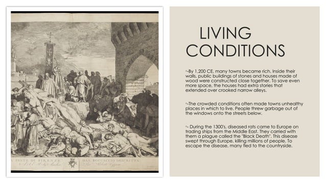 THE GROWTH OF TOWNS AND CITIES IN EUROPE DURING THE MIDDLE AGES (500 A ...