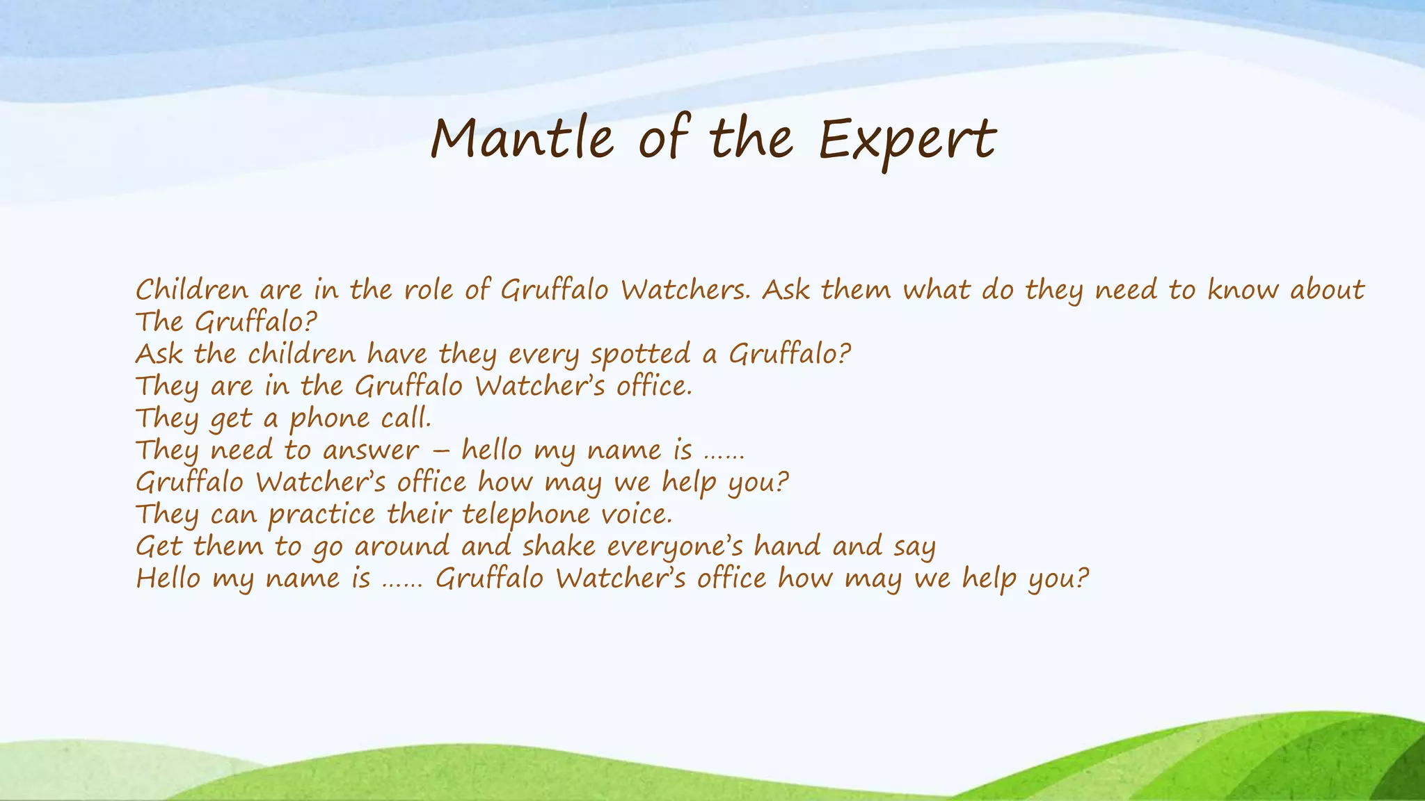 The Gruffalo drama workshop | PPTX