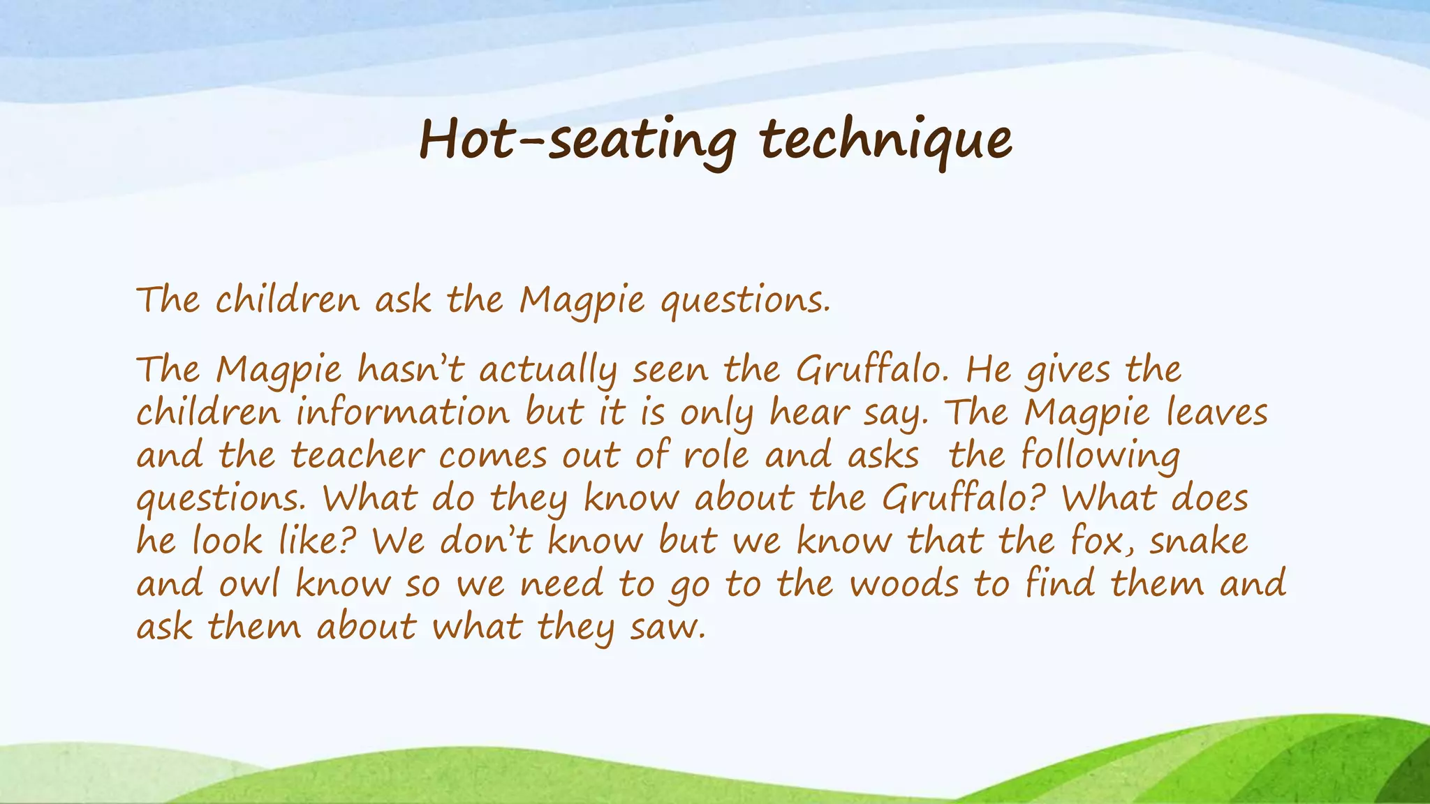 The Gruffalo drama workshop | PPTX