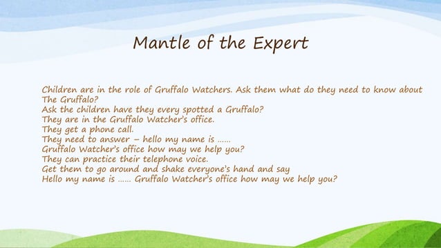 The Gruffalo drama workshop | PPTX | Woodworking | Arts and Crafts