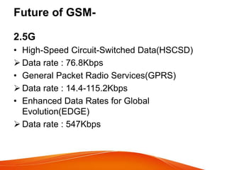 The GSM Technology | PPTX | Computer Networking | Computing