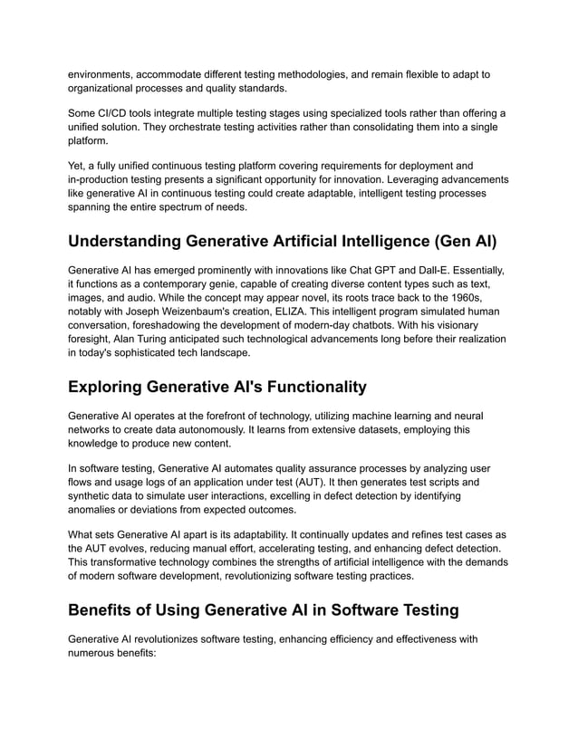 The Guide to Integrating Generative AI into Unified Continuous Testing ...