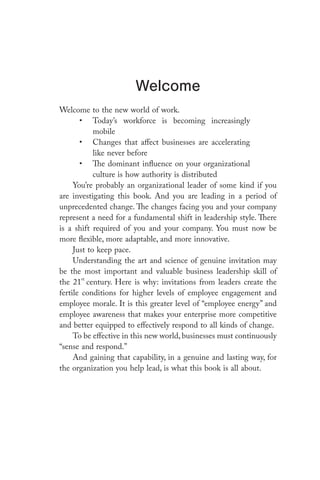 The guide to inviting leadership - Inviting Leadership by Daniel Mezick ...