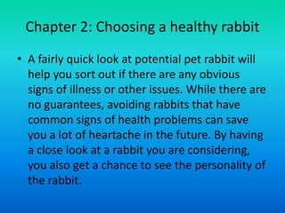 The guide to pet rabbits | PPT