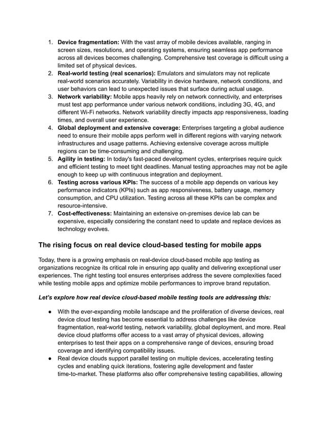 The Guide To Selecting The Right Mobile App Testing Toolpdf