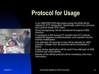 The Gum Elastic Bougie As An Alternative Ett2 | PPT