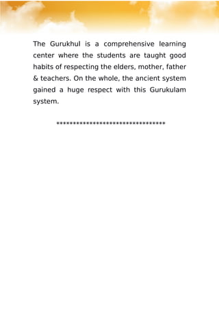The Gurukul System Of Education | PDF