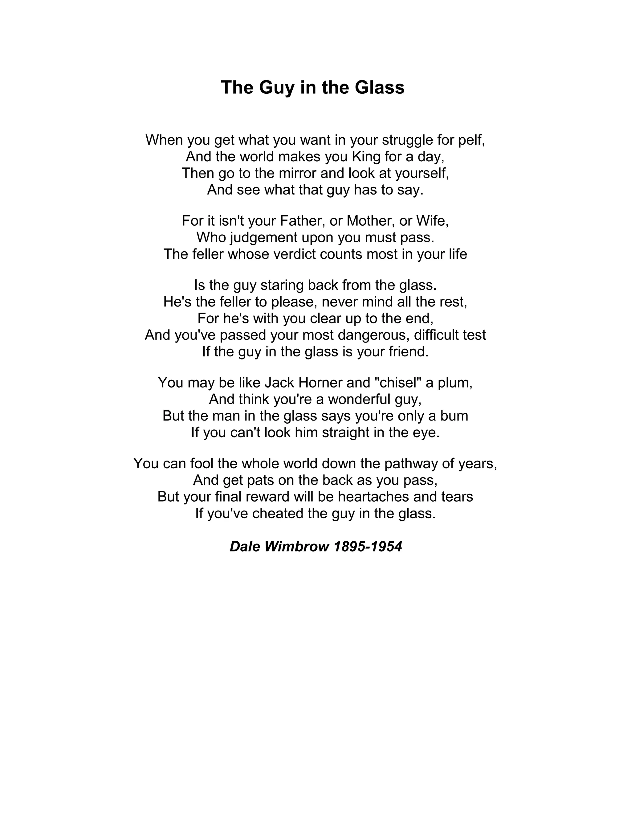 The guy in the glass | PDF