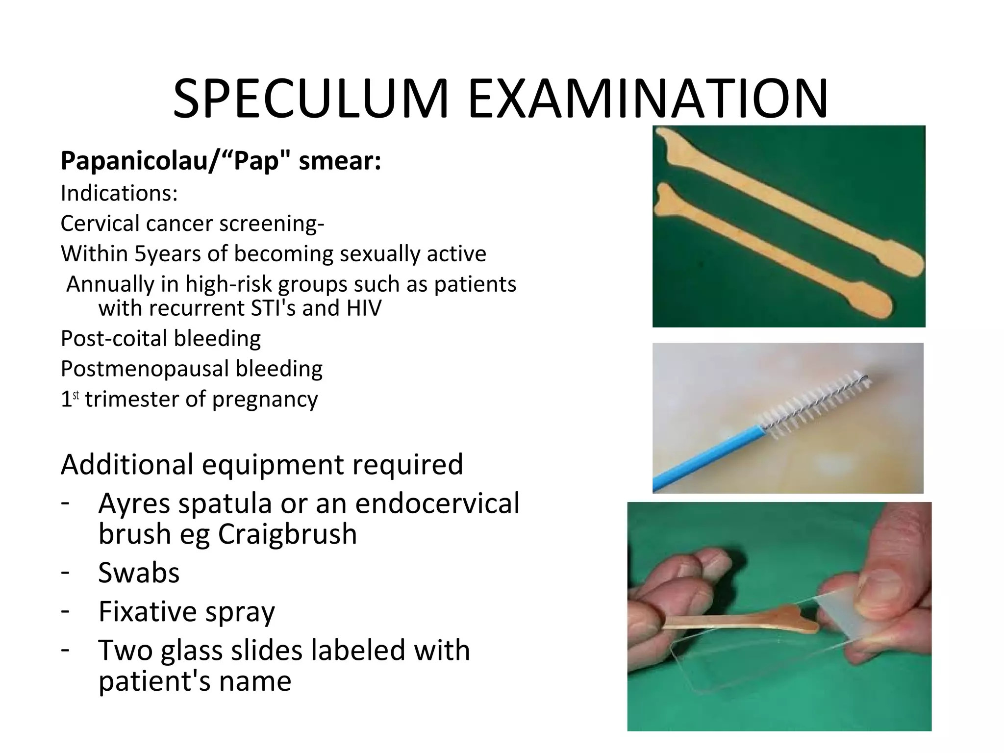 The gynaecological examination ppt | PPT