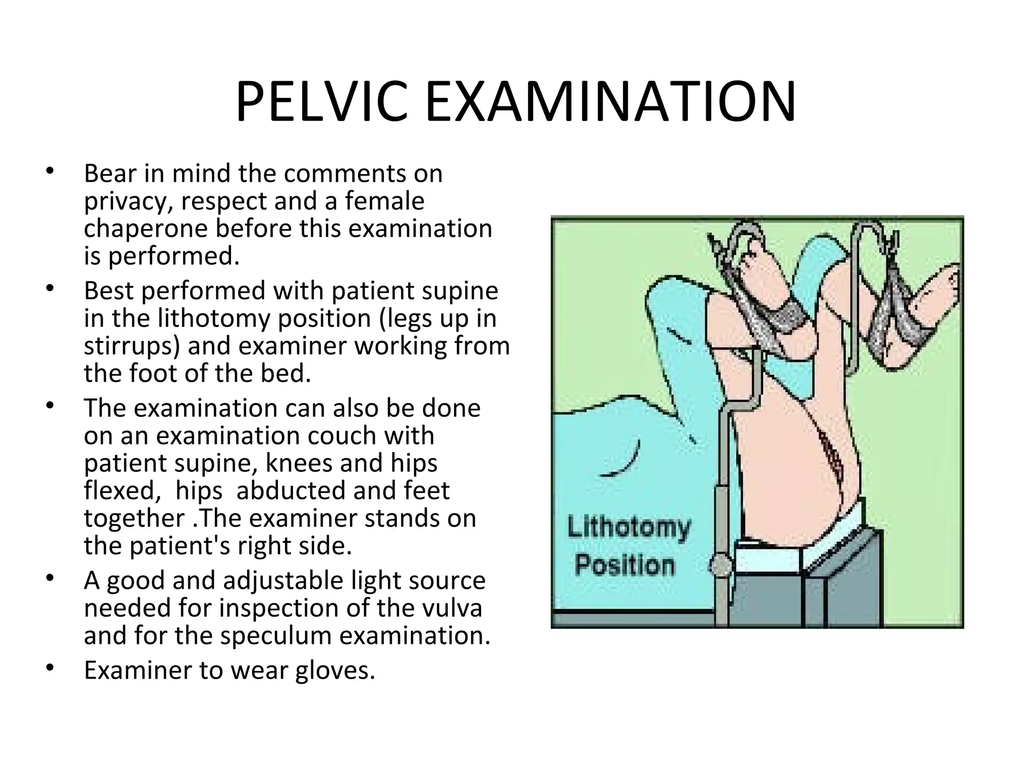 The gynaecological examination ppt | PPT