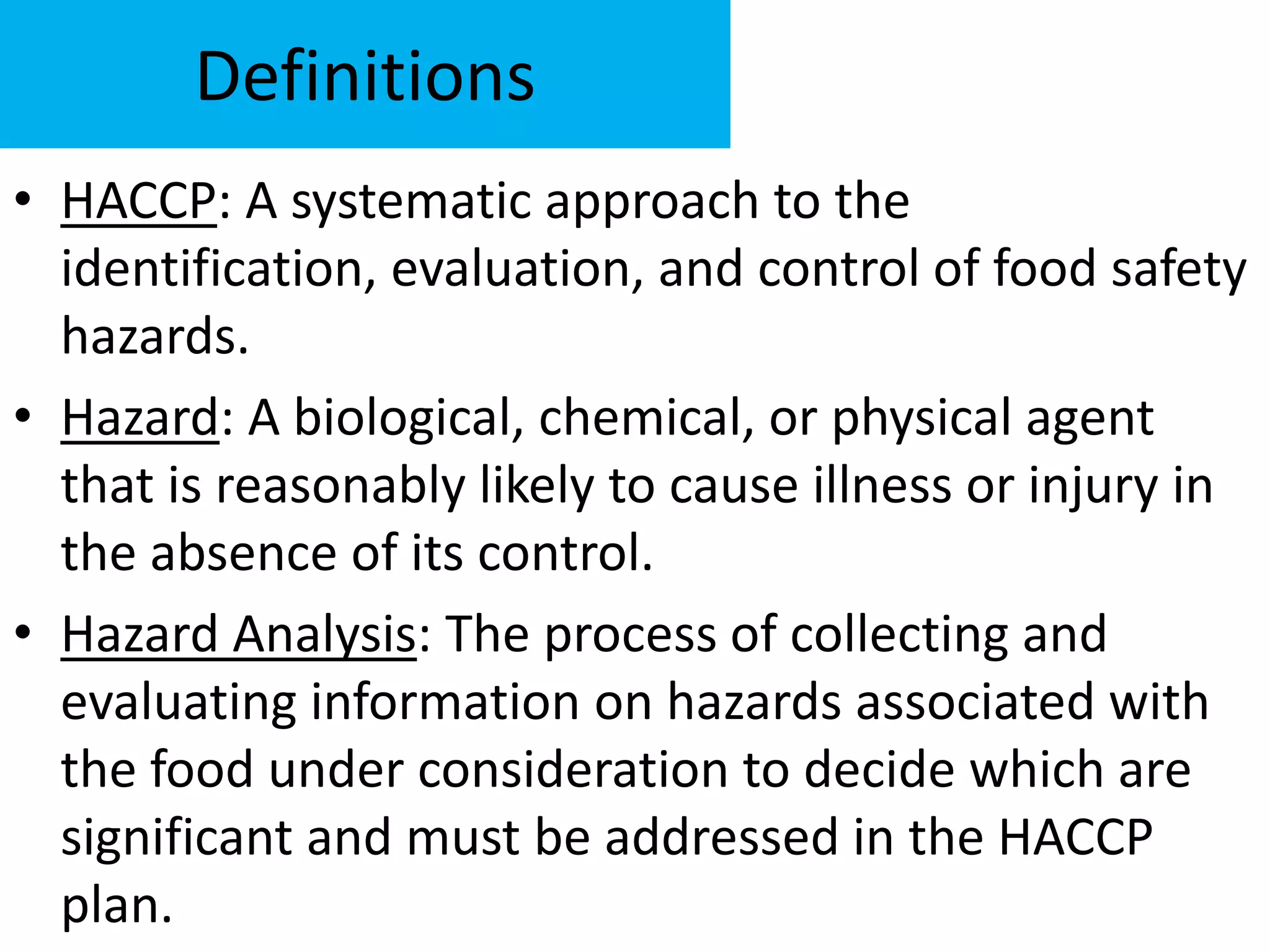 The haccp system and application | PPTX