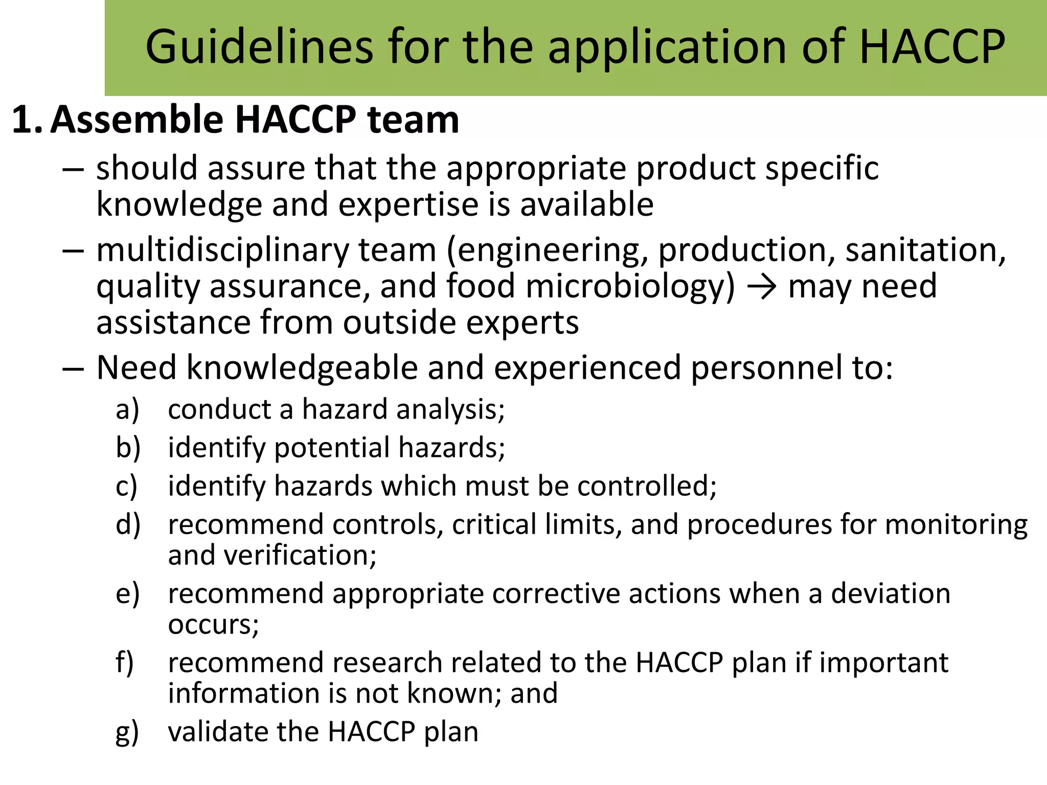 The haccp system and application | PPTX
