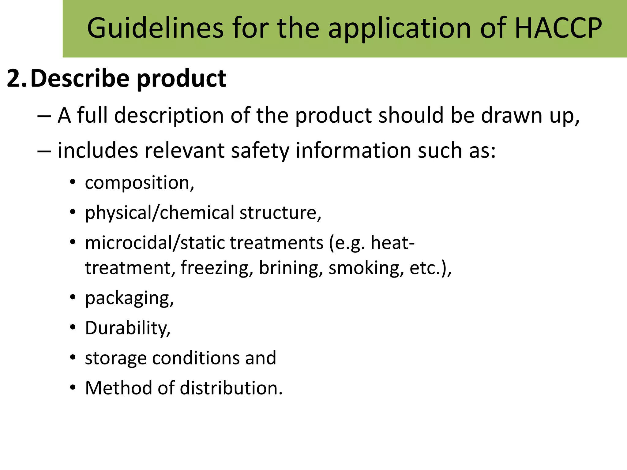 The haccp system and application | PPTX
