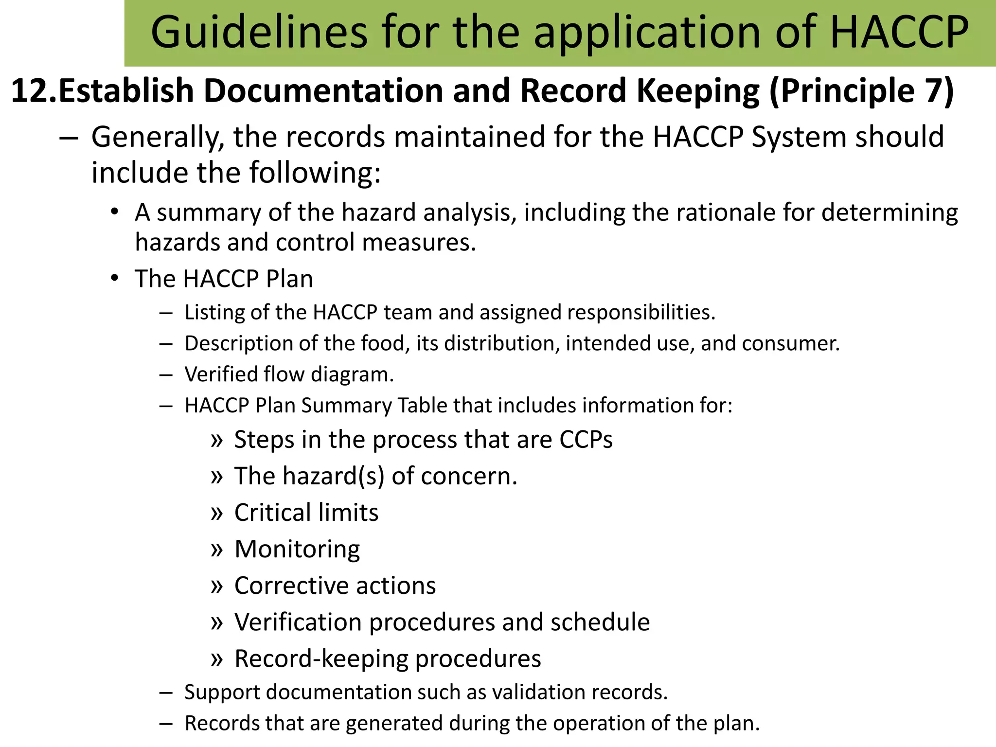 The haccp system and application | PPTX