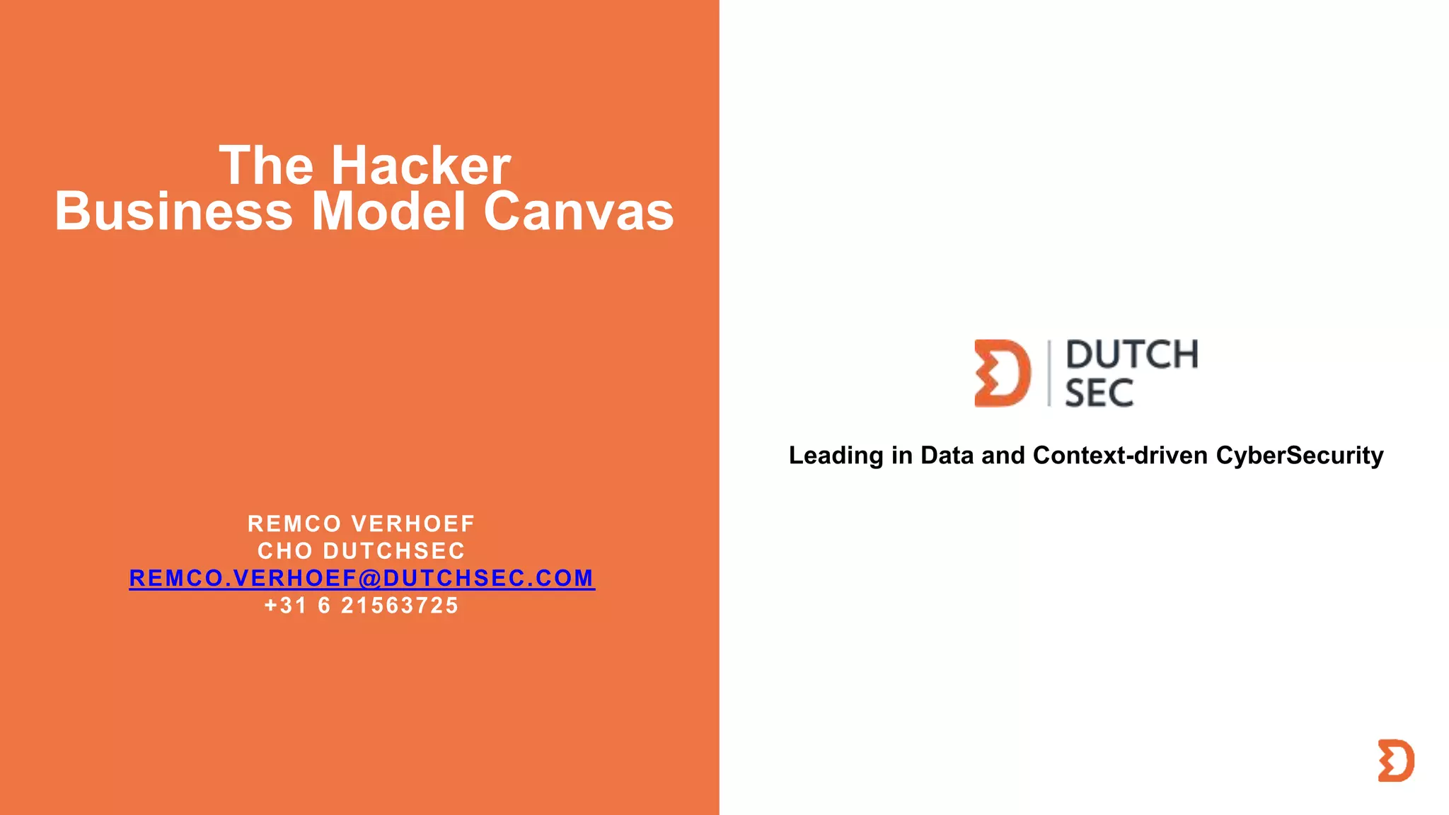 The Hacker Business Model Canvas | PPT