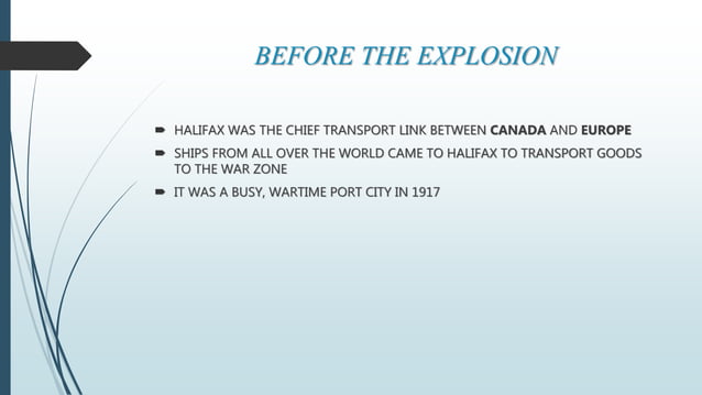 "The halifax explosion" | PPT
