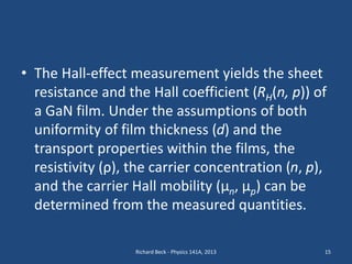 The Hall Effects.ppt..................... | PPT