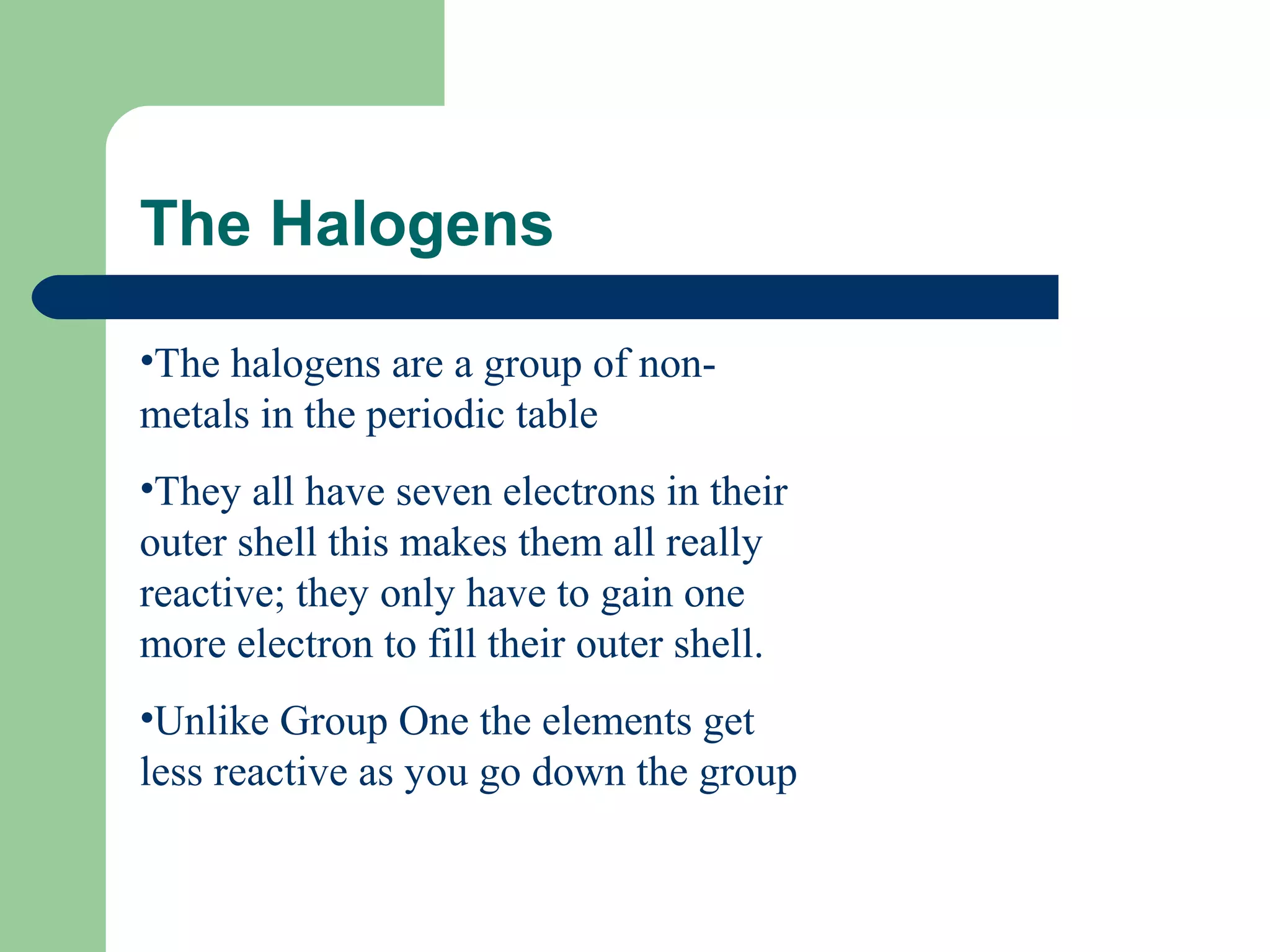 THE HALOGENS | PPT