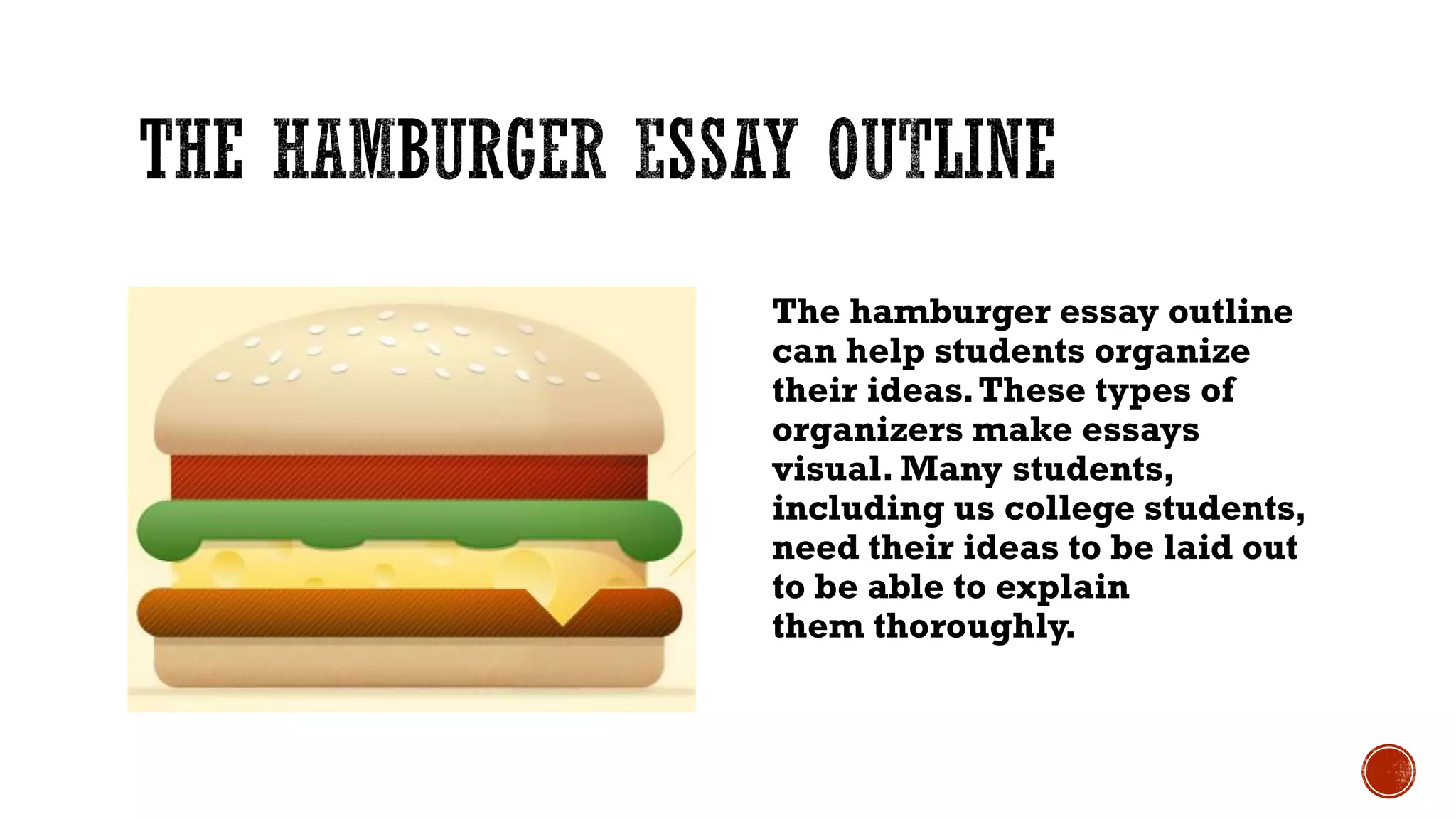 The hamburger essay outline 2 | PDF