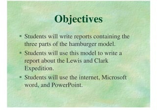 The Hamburger Model | PPT