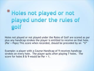 The Handicap System - Presented by Linda Salmon | PPT