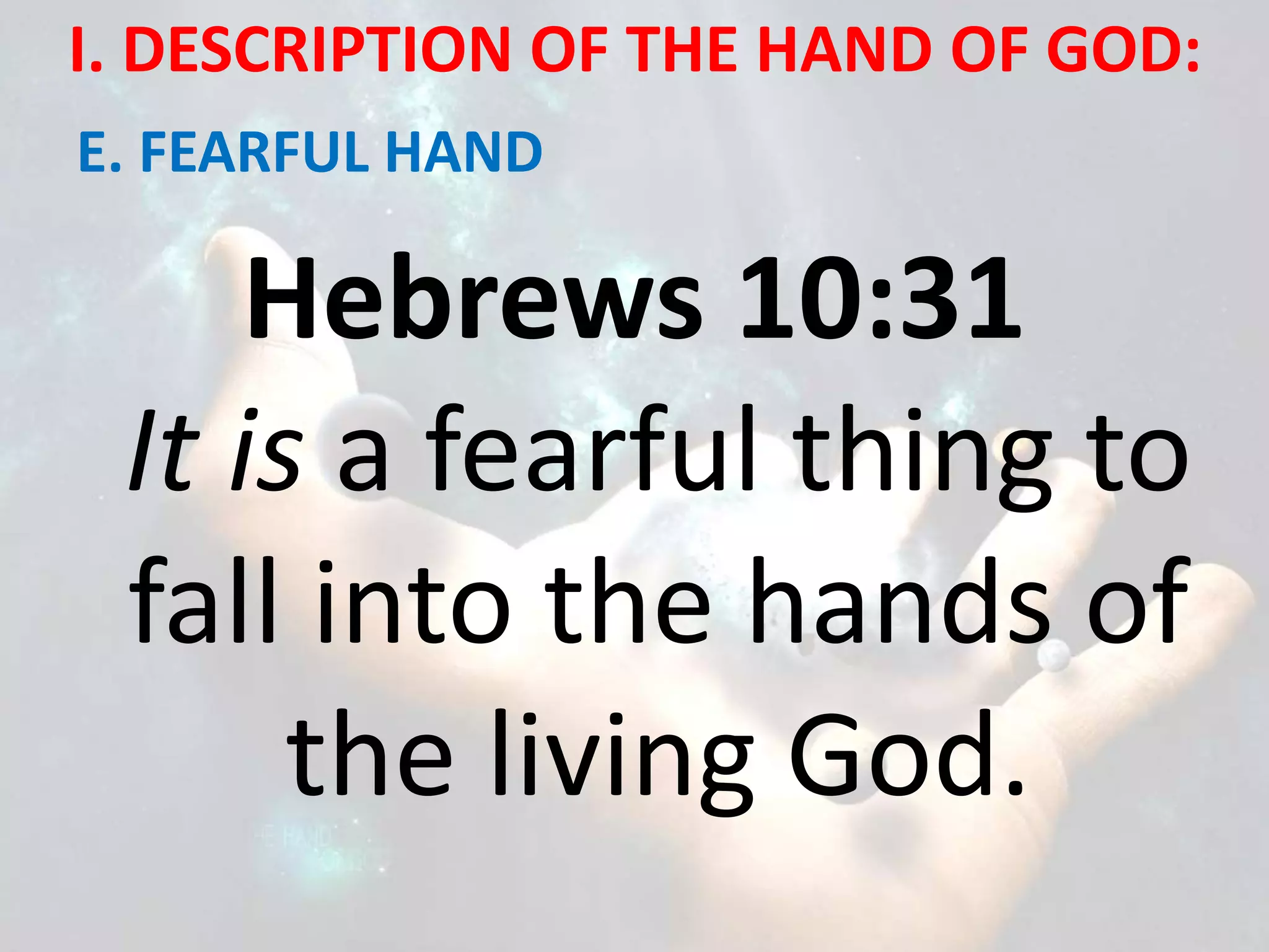 THE HAND OF GOD | PPTX