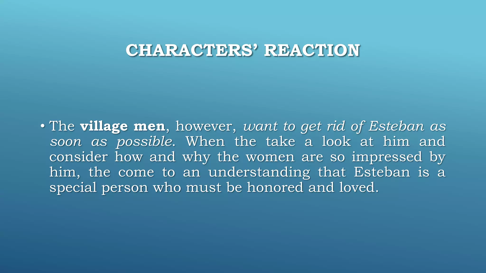 The Handsomest Drowned Man in the World | PPTX