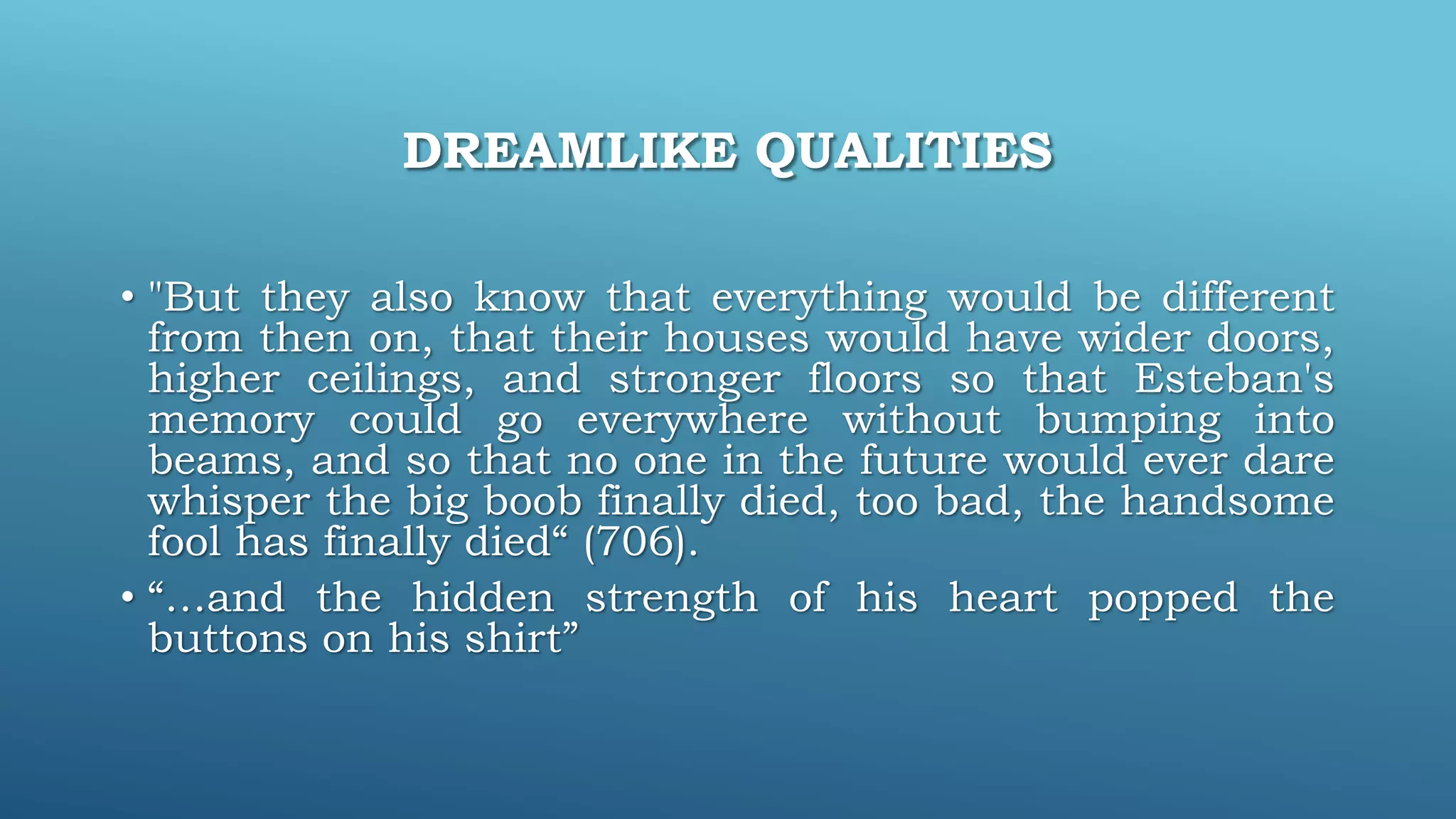 The Handsomest Drowned Man in the World | PPTX