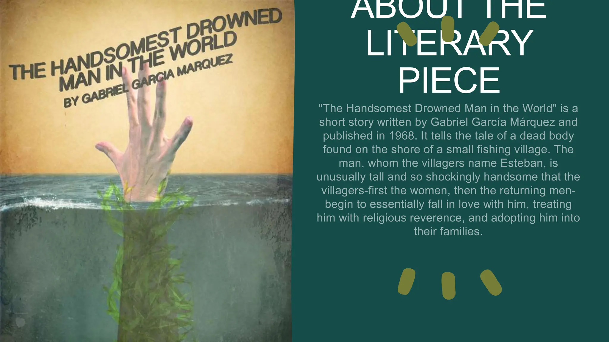 The Handsomest Drowned Man in the World.pptx | Fiction | Books and ...