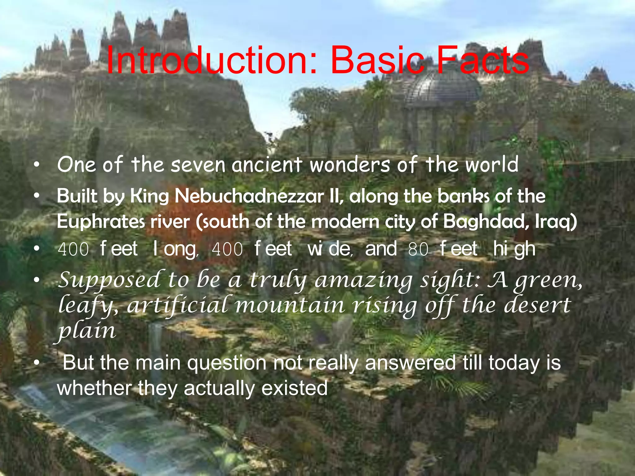 The Hanging Gardens Of Babylon | PPTX