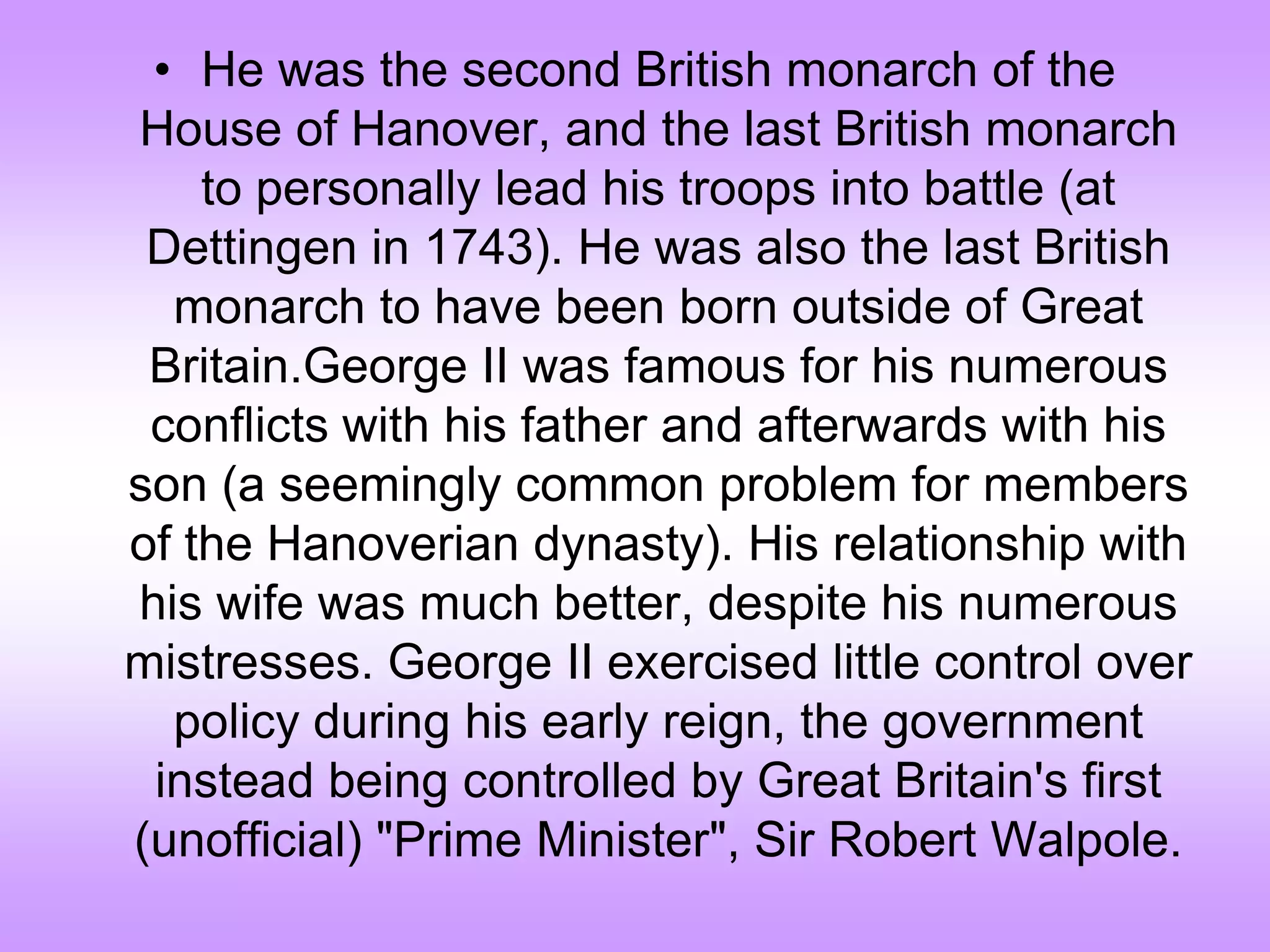 The hanoverian dynasty | PPT