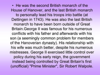 The hanoverian dynasty | PPT