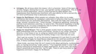 The happiness continuum | PPT