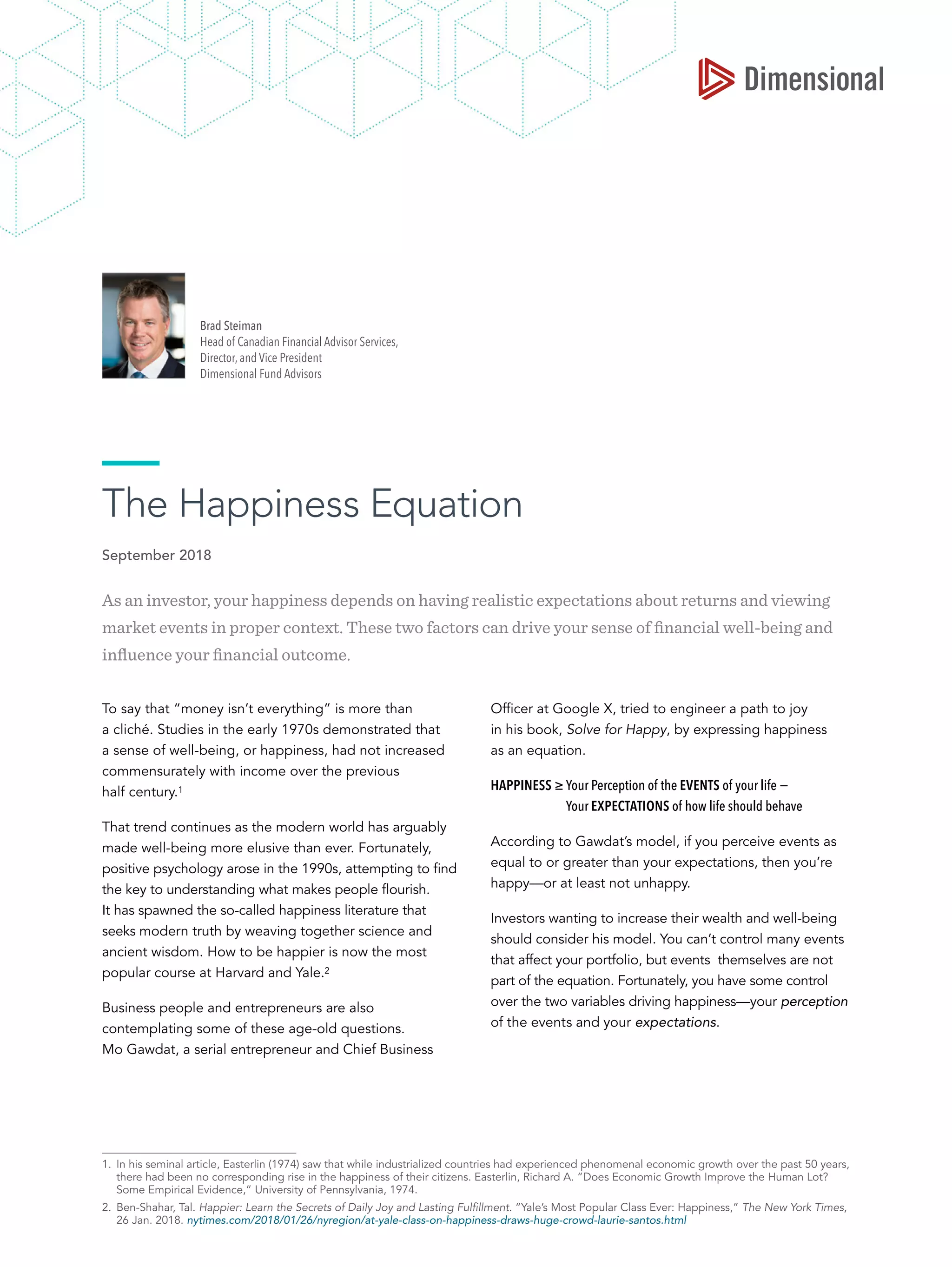 The happiness equation | PDF