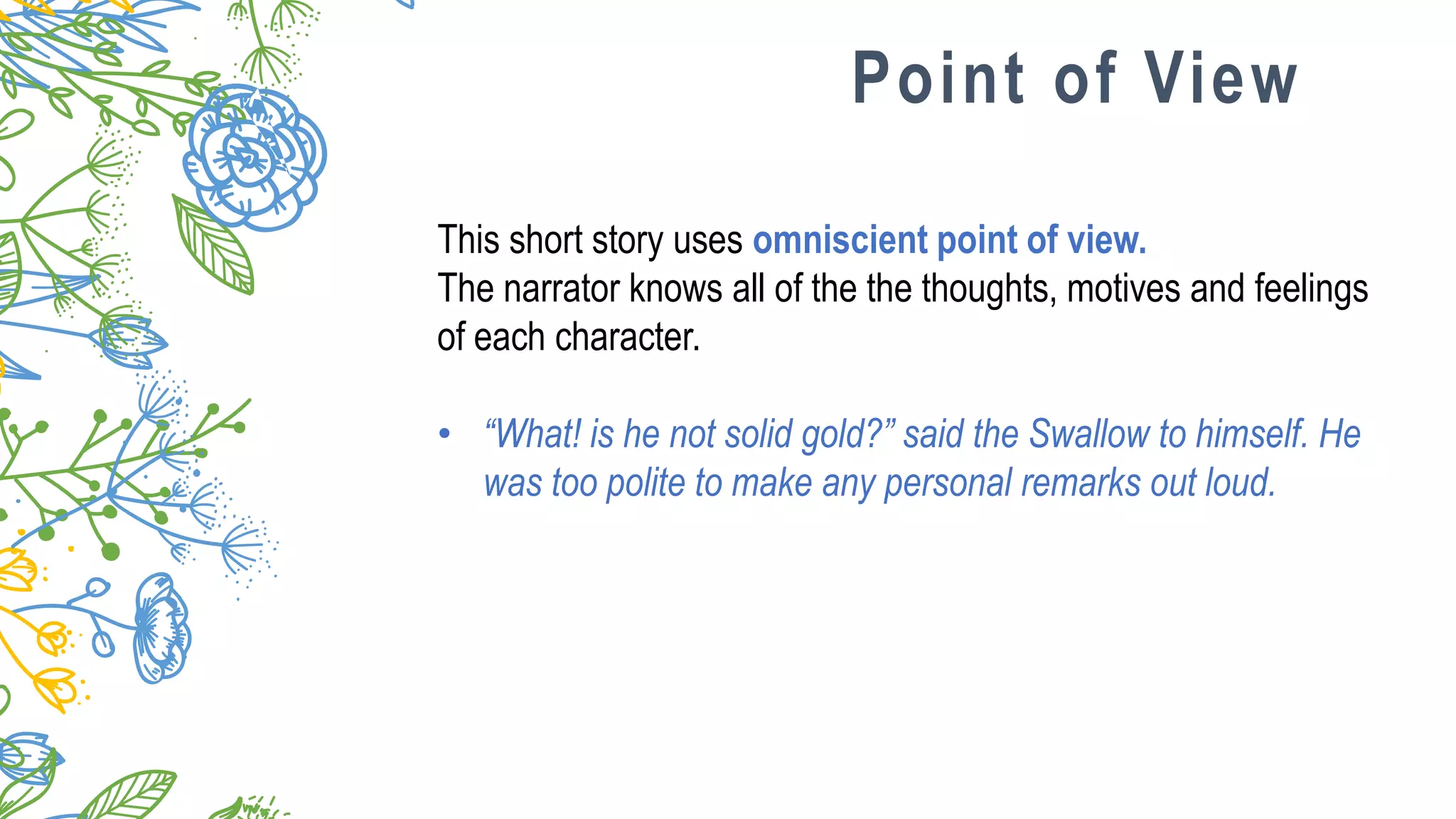 The Analysis of a Short story by Oscar Wilde: The Happy Prince | PPTX