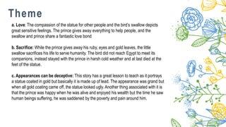The Analysis of a Short story by Oscar Wilde: The Happy Prince | PPTX