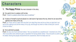 The Analysis of a Short story by Oscar Wilde: The Happy Prince | PPTX
