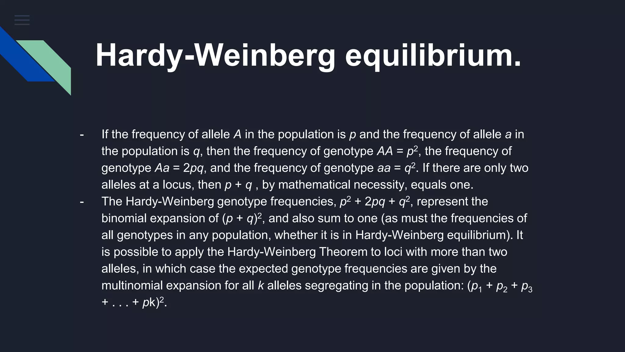 The hardy weinberg principle | PPTX