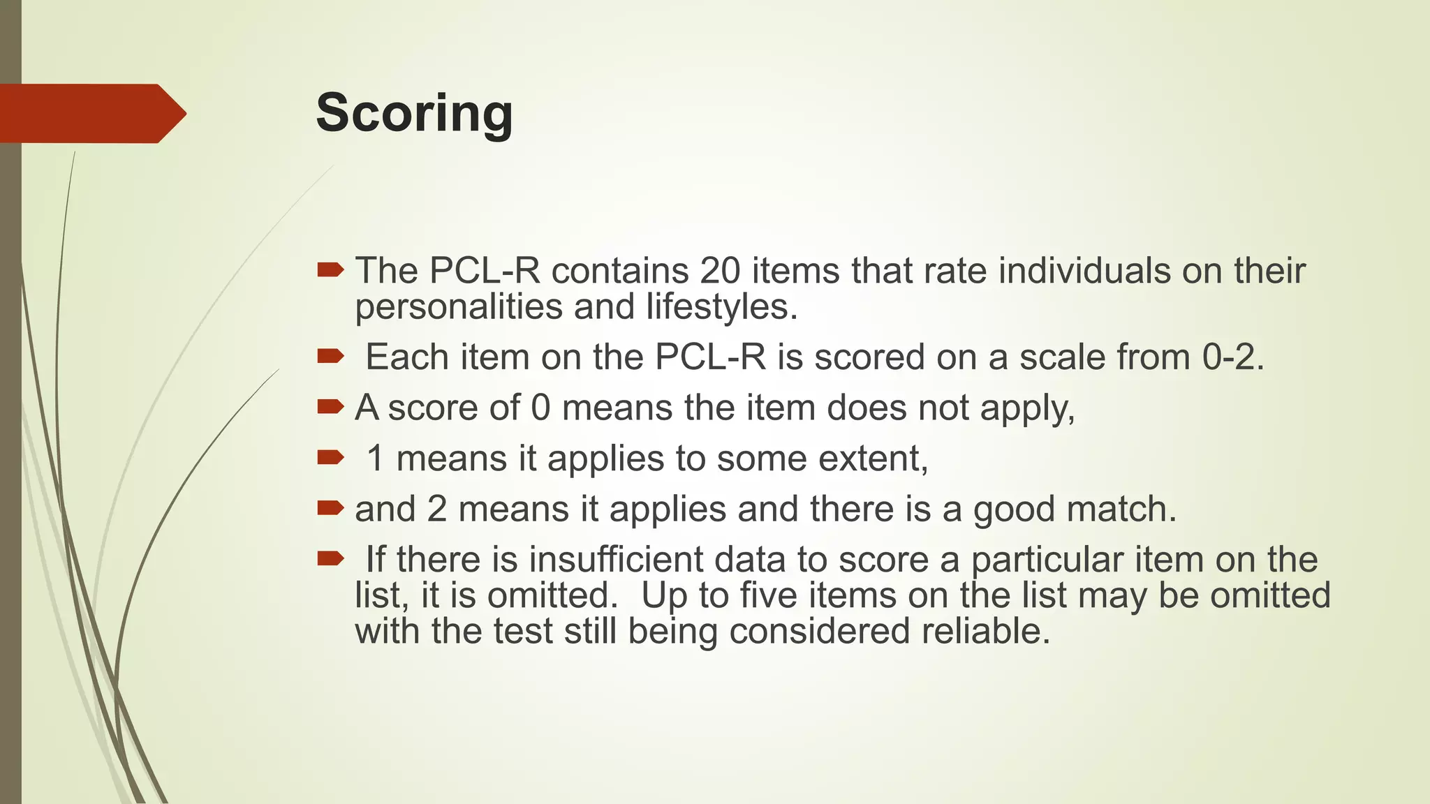The hare psychopathy checklist | PPTX
